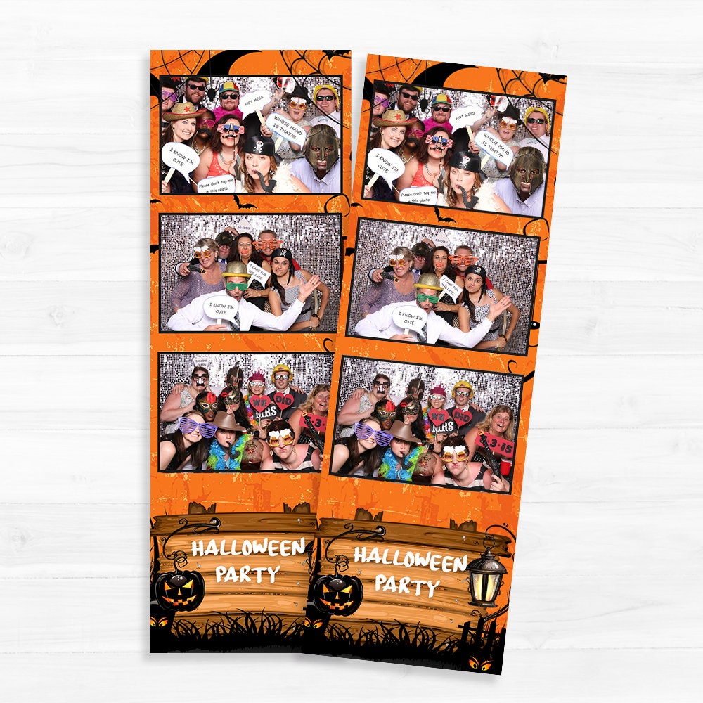 Halloween Photo Booth Template 2x6. Photoboothstrip - Etsy