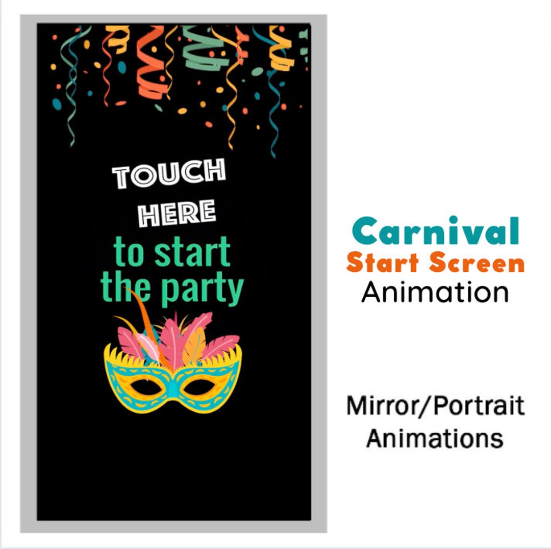 Carnival Screen Start Animation to Mirror Photo Booth. Brazil Carnival ...