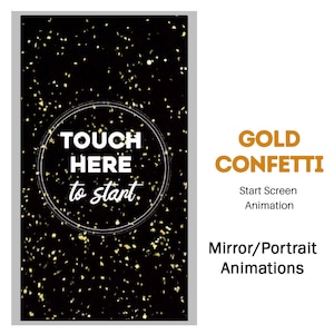 Gold Confetti Start Screen Mirror Photo Booth Animations - Etsy Australia