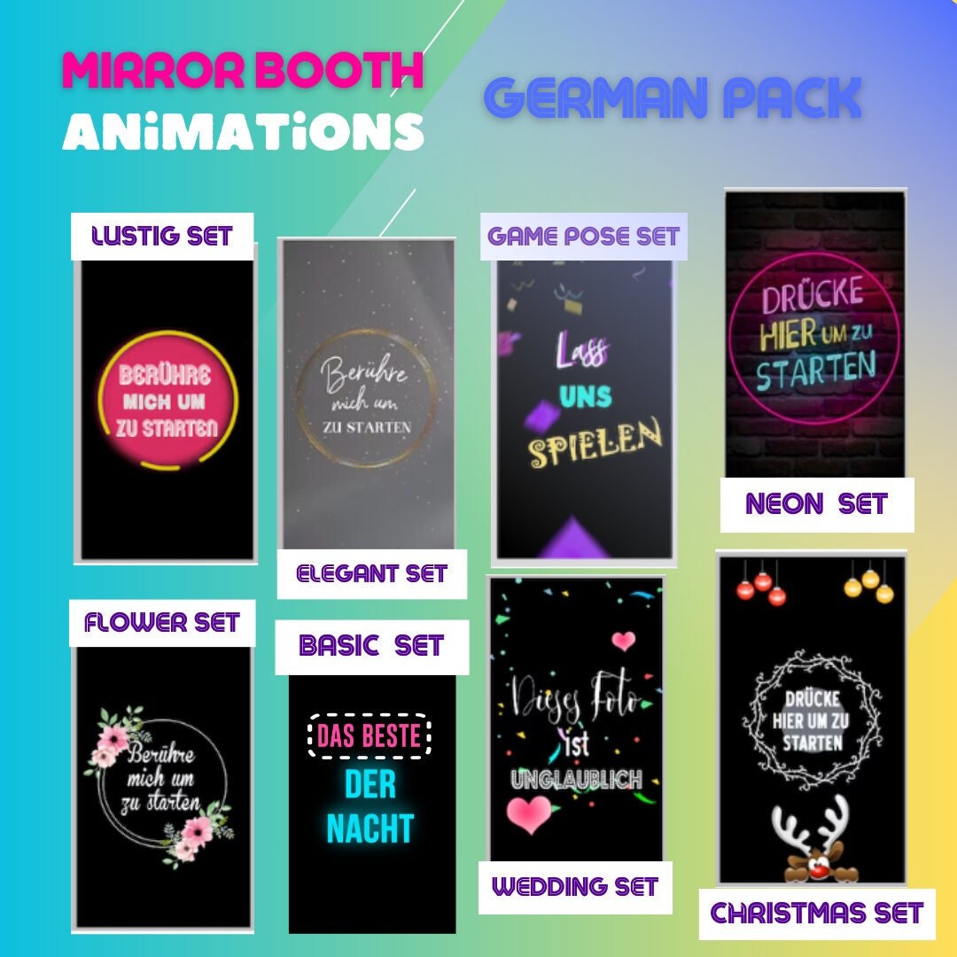 110 German Animations Pack to Mirror Booth and Photo Booth + 24 Basic ...