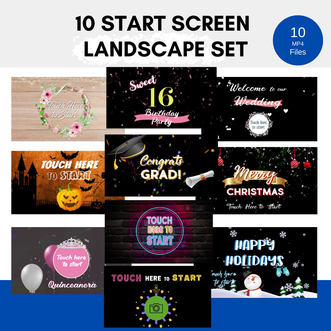 10 Start Screen Animations Bundle Landscape to Photo Booth - Etsy
