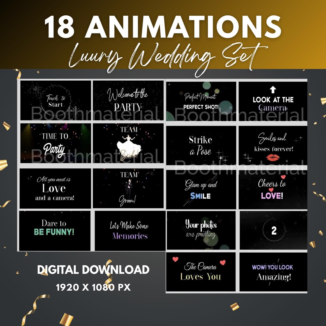 Luxury Wedding Set Photo Booth Landscape. Photo Booth Animations ...