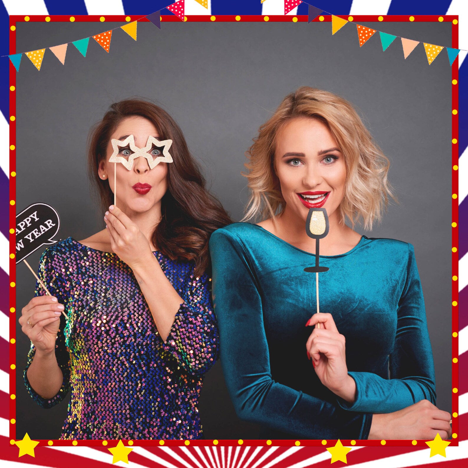 Circus Carnival Square Overlay. 360 Booth Photo Overlay. Square ...