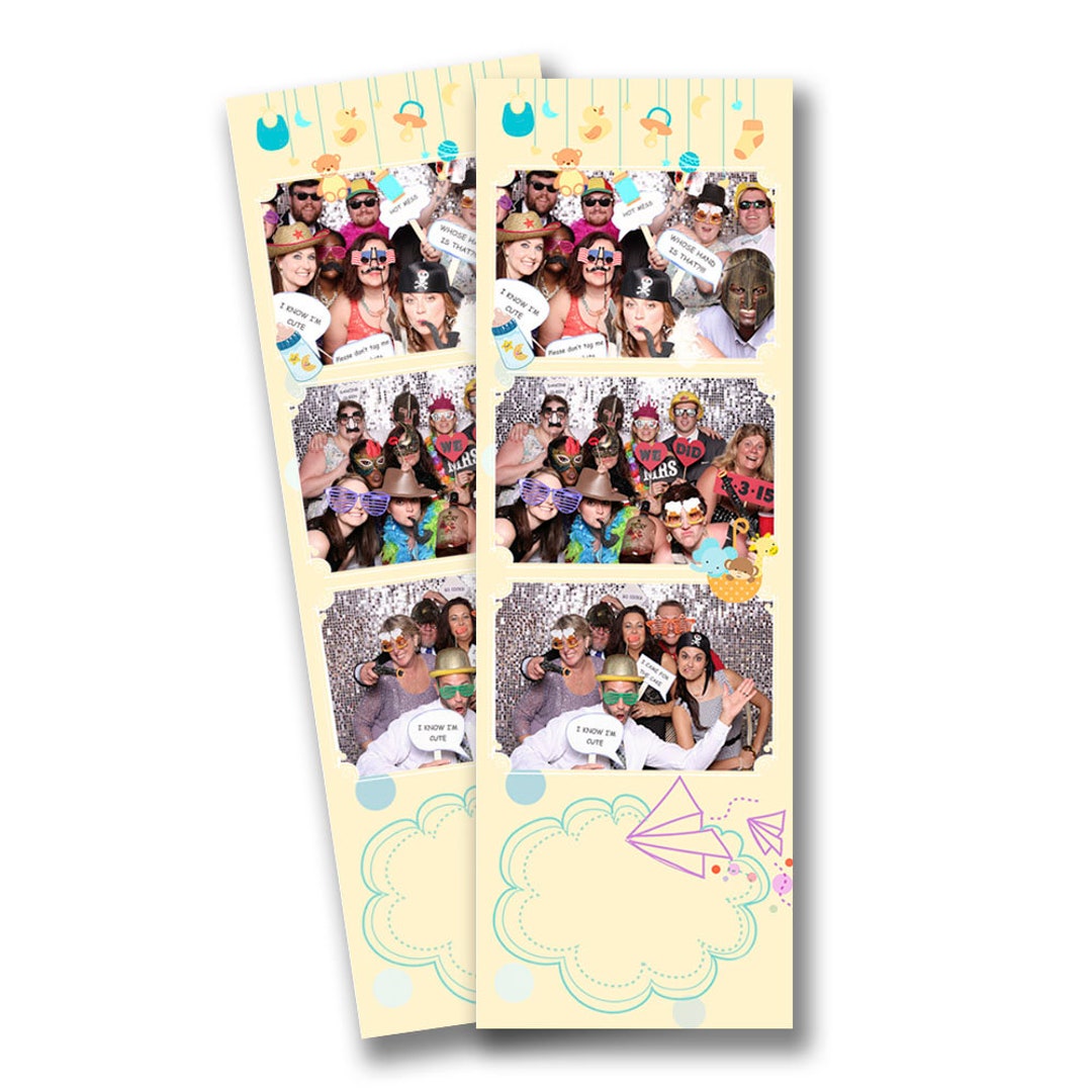 Baby Shower Yellow Photo Booth Template 2"x6". Photobooth Template - Etsy