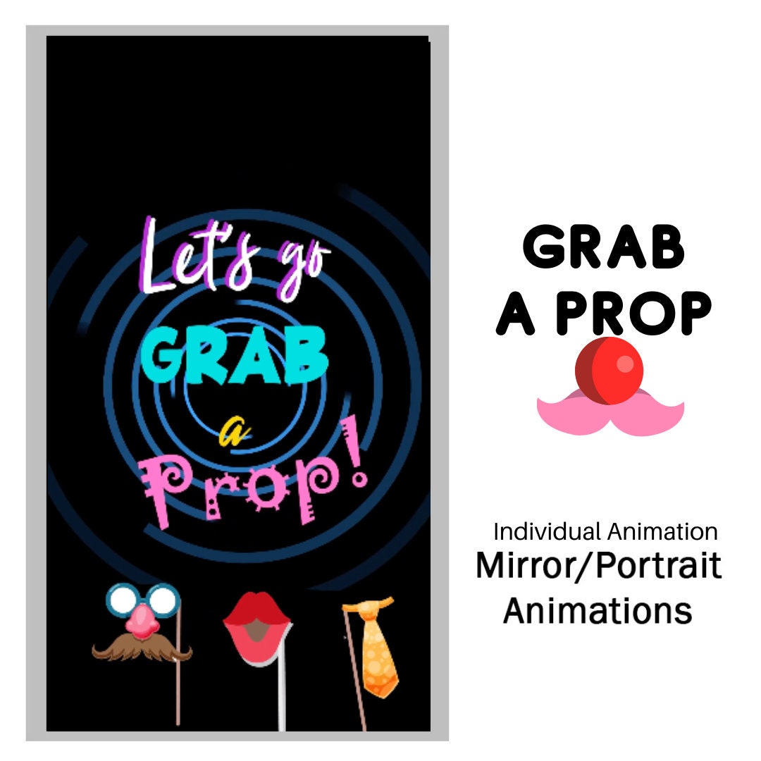 Grab a Prop! Animation to Mirror Photo Booth - Etsy