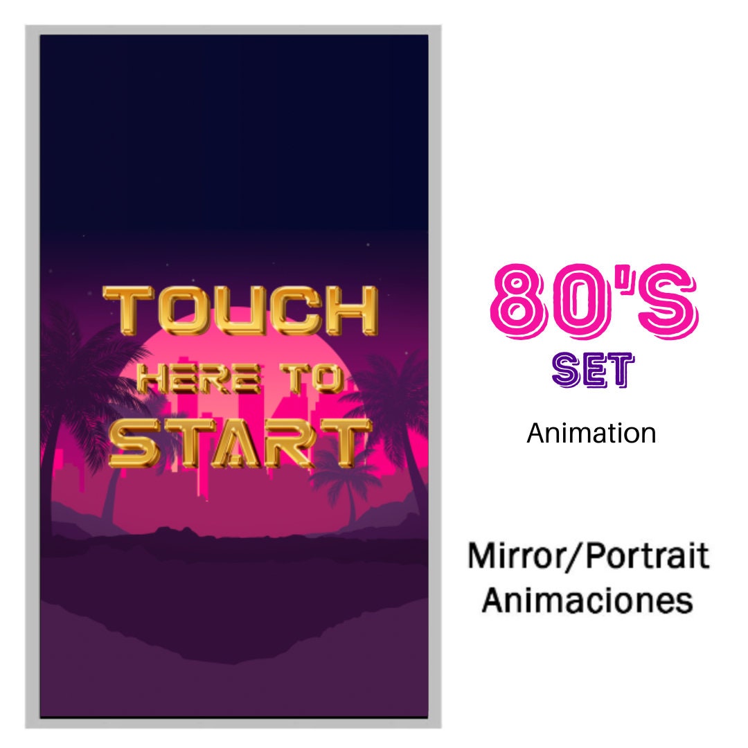 80s Retro Set Magic Mirror Booth Animations - Etsy