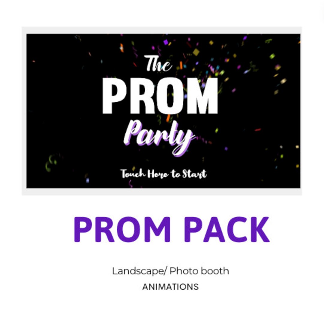 Prom Party Set Photo Booth Landscape.prom Night Photo Booth Animations ...