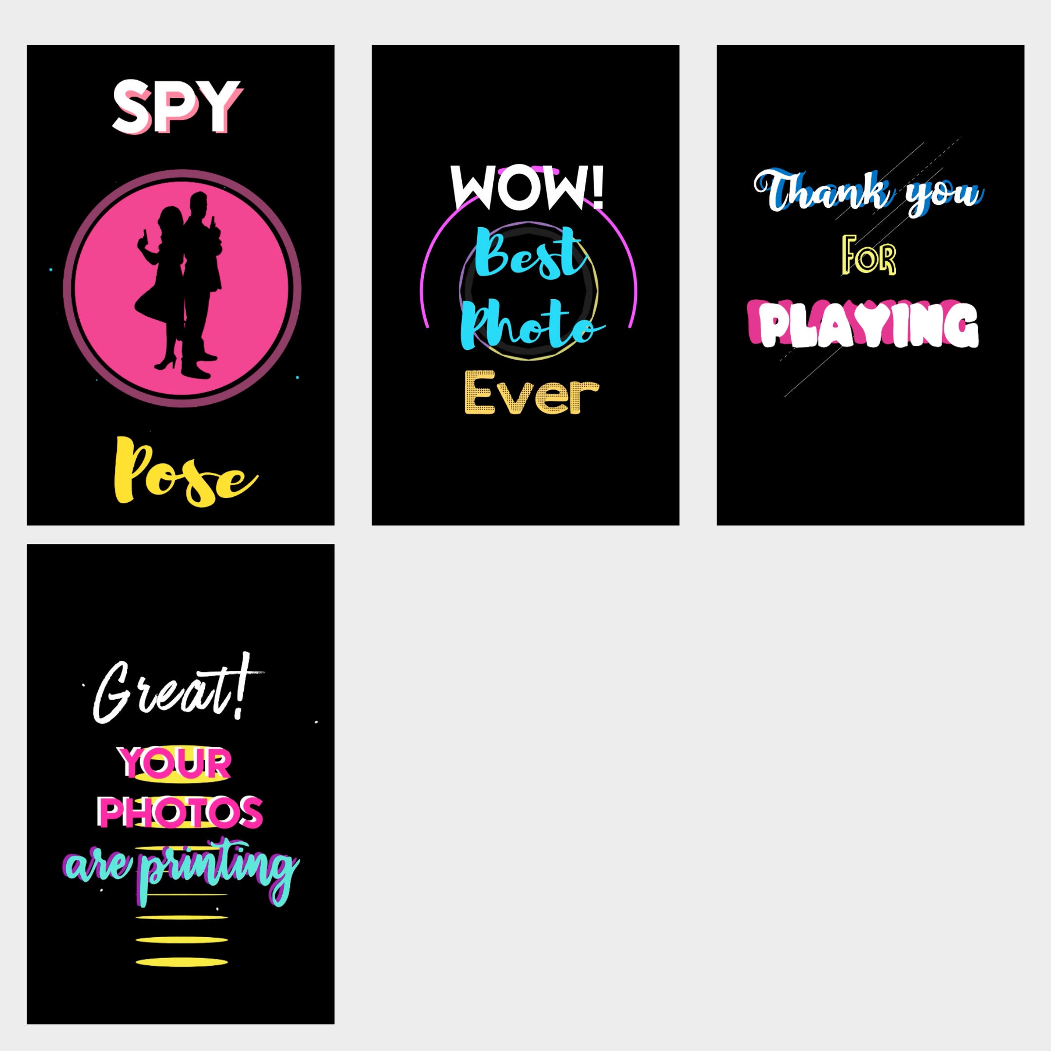 Game Pose Animations Pack for Mirror Booth and Photo Booth. Party ...