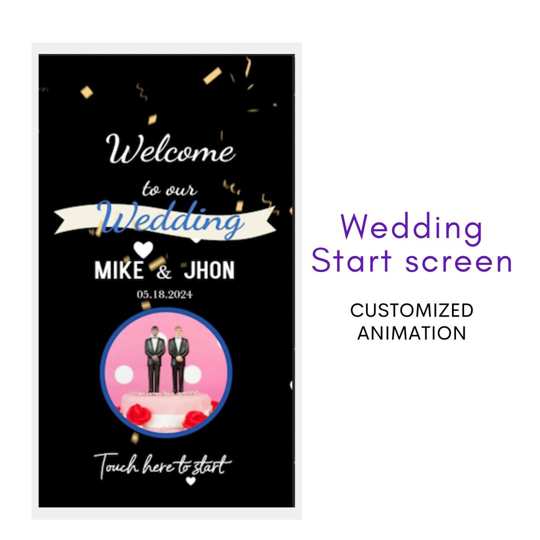 Custom Wedding Animation Photo Booth , Mirror Booth, iPad Booth - Etsy