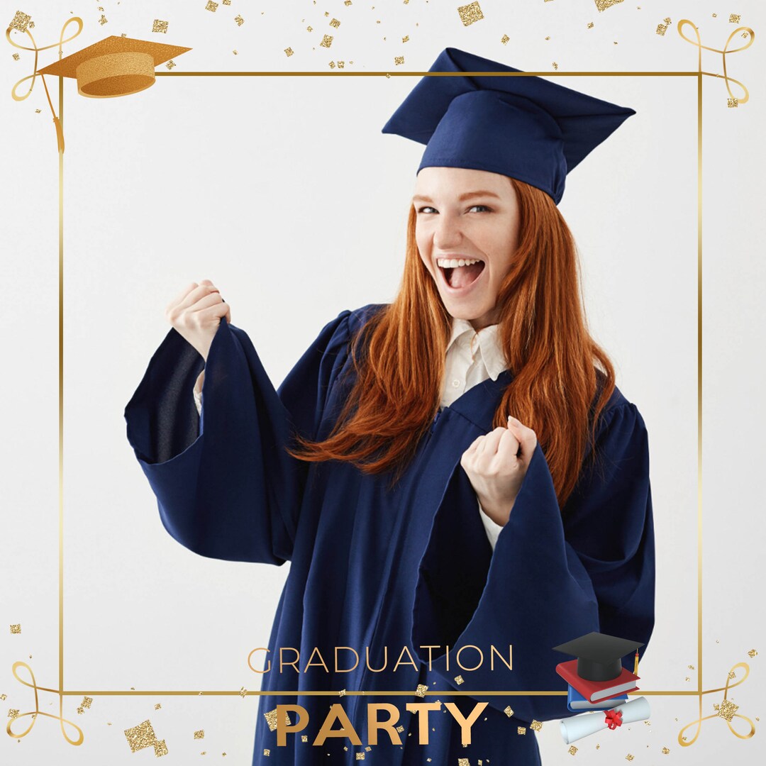 360 Booth Photo Template Gold Graduation, 360 Gold Graduation Booth ...
