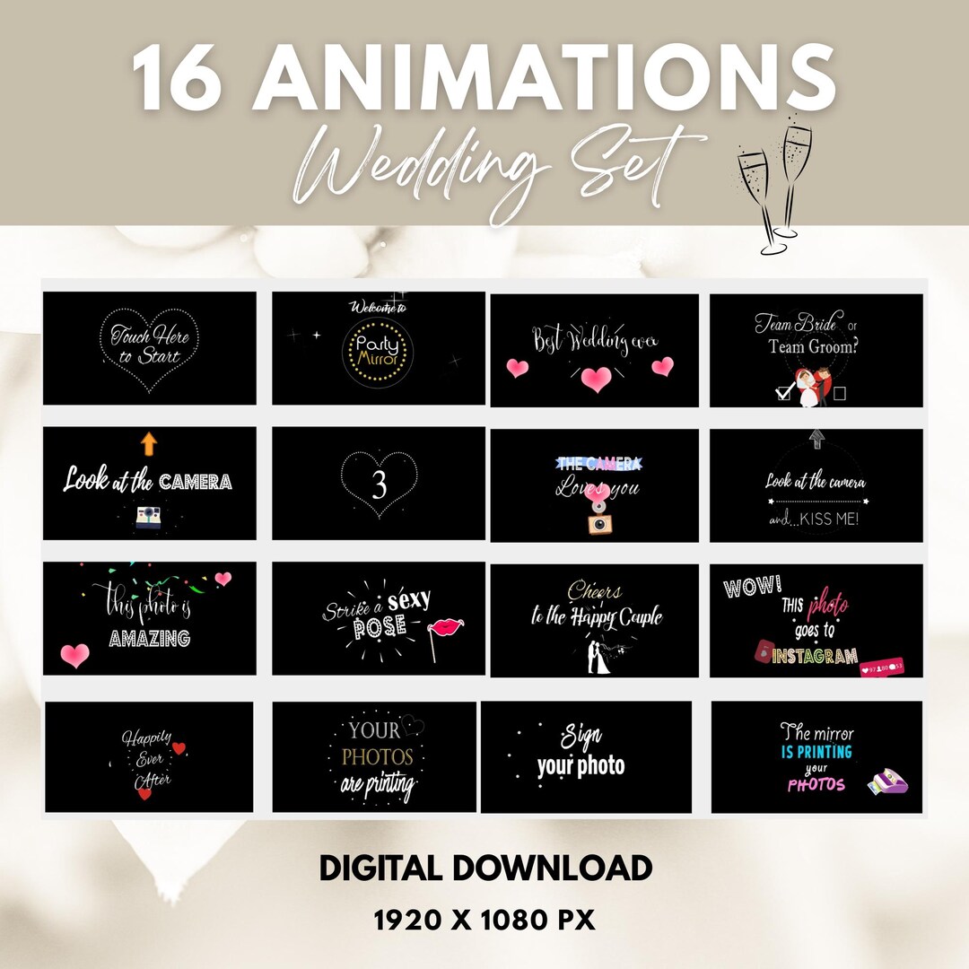 Wedding Set Photo Booth Landscape. Photo Booth Animations Landscape ...