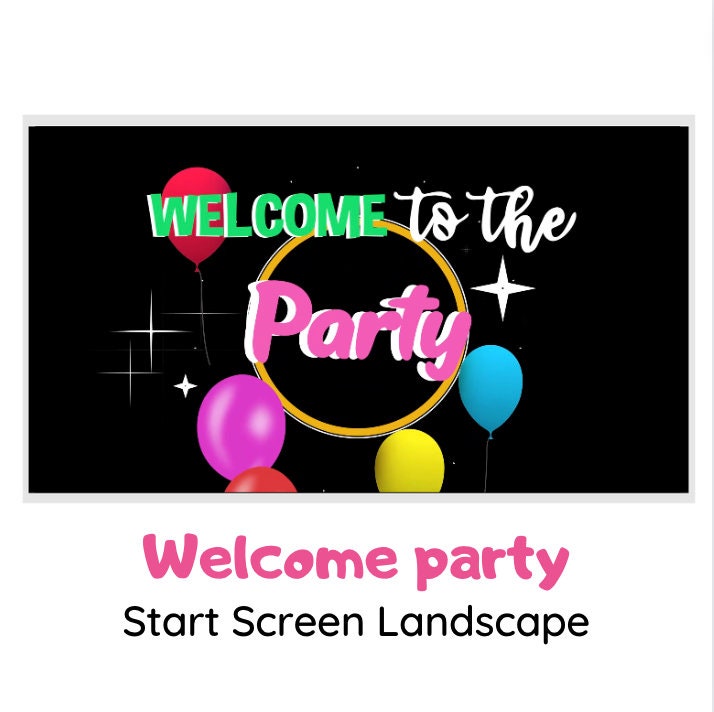Welcome Party Attract Screen Landscape Photo Booth Animations - Etsy