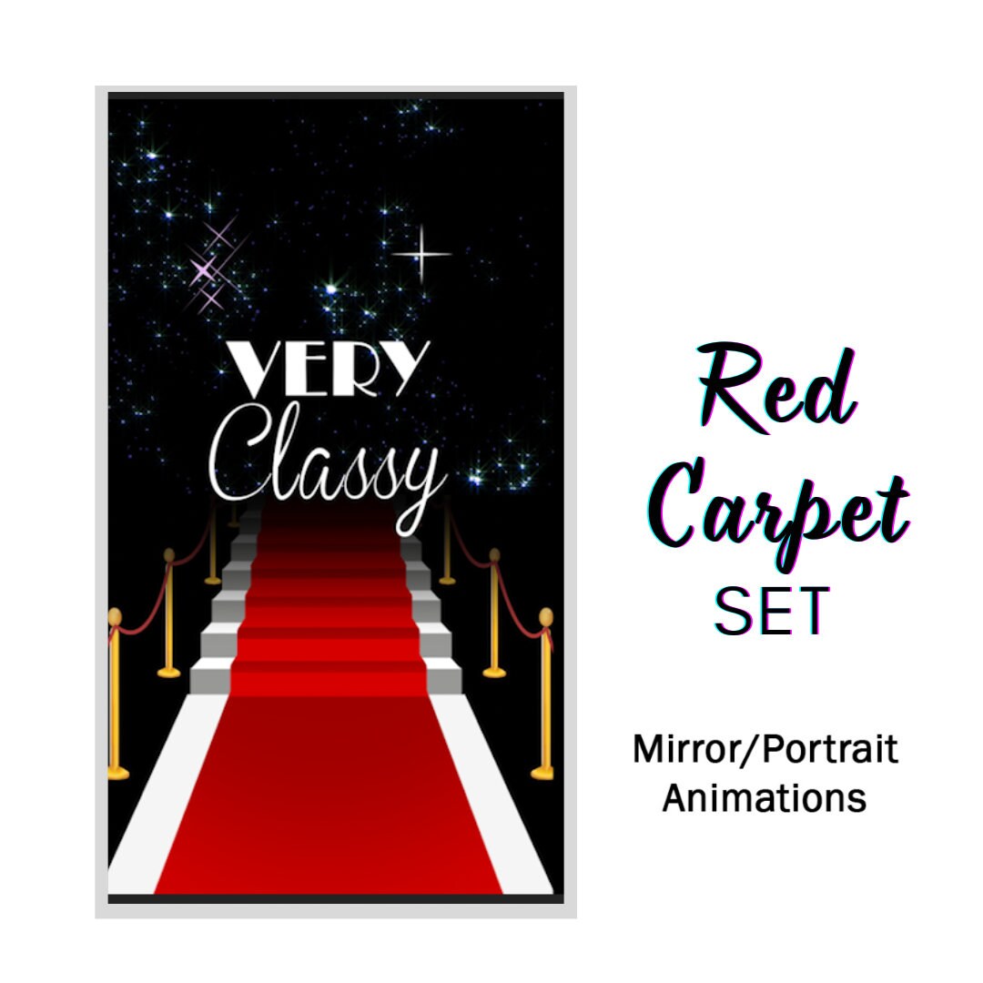 Red Carpet Set Animations to Mirror Photo Booth - Etsy Israel