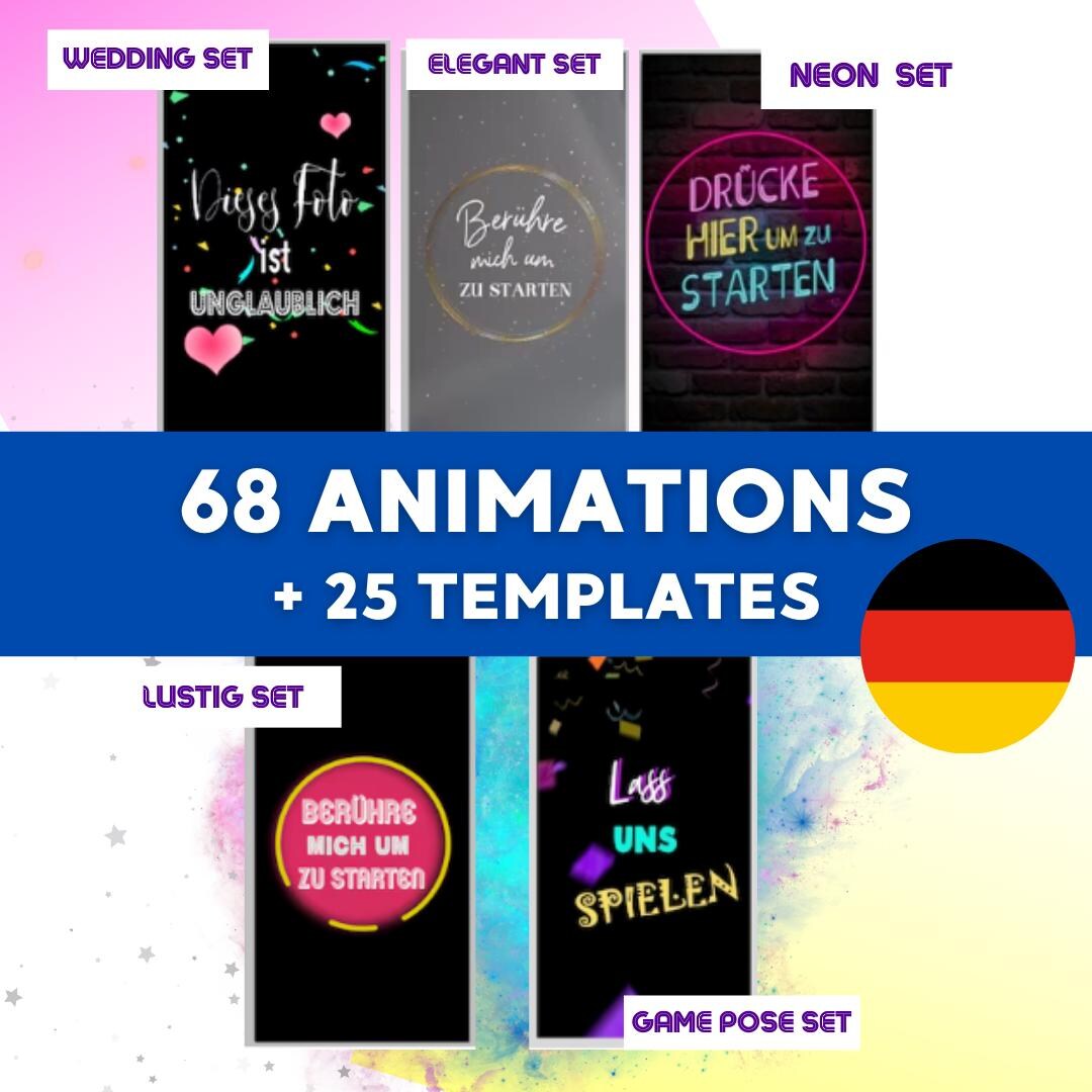 68 German Animations + 25 Templates Pack to Mirror Booth. German ...