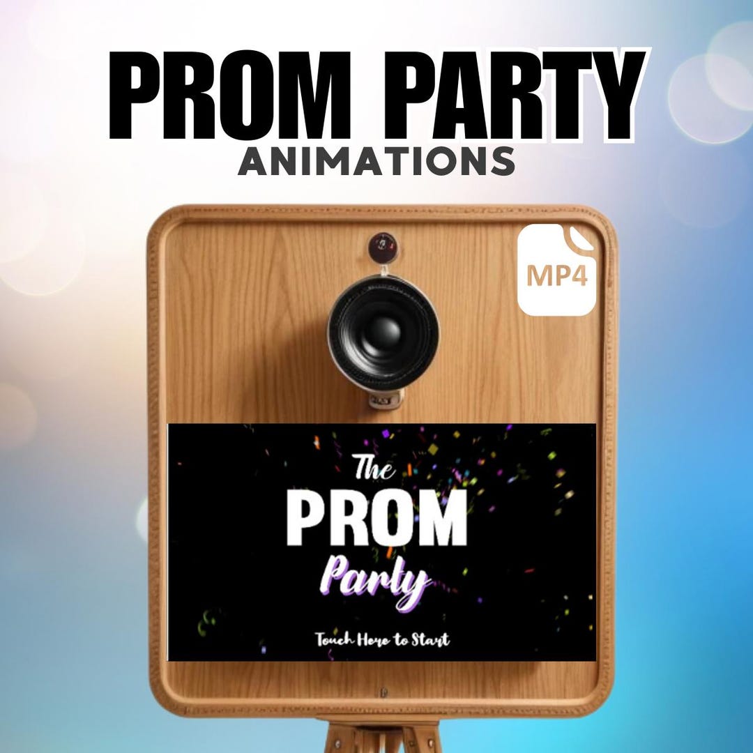 Prom Party Set Photo Booth Landscape.prom Night Photo Booth Animations ...