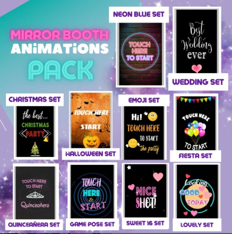 120 Animations Pack to Pack Mirror Booth Animations + 24 Basic Pack ...