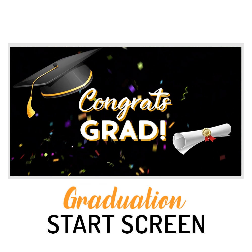 Graduation Start Screen Landscape Photo Booth Animations - Etsy