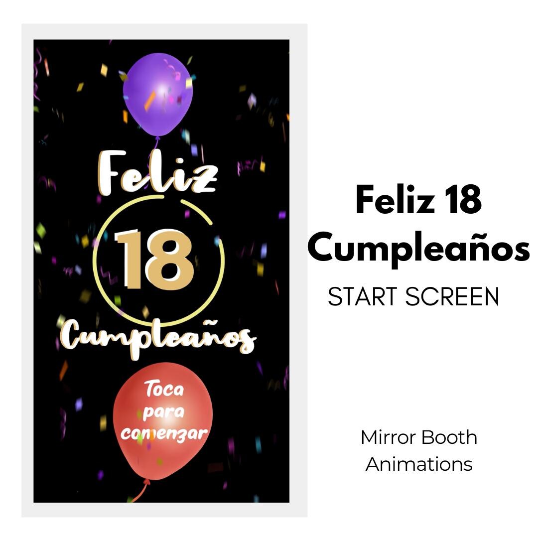 Happy 18th Birthday Magic Mirror Animation | Photobooth Animations ...
