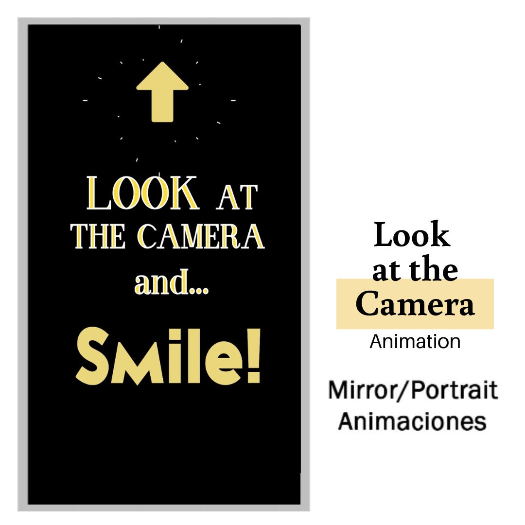 Look at the Camera Wedding Animation to Mirror Photo Booth. Photo Booth ...