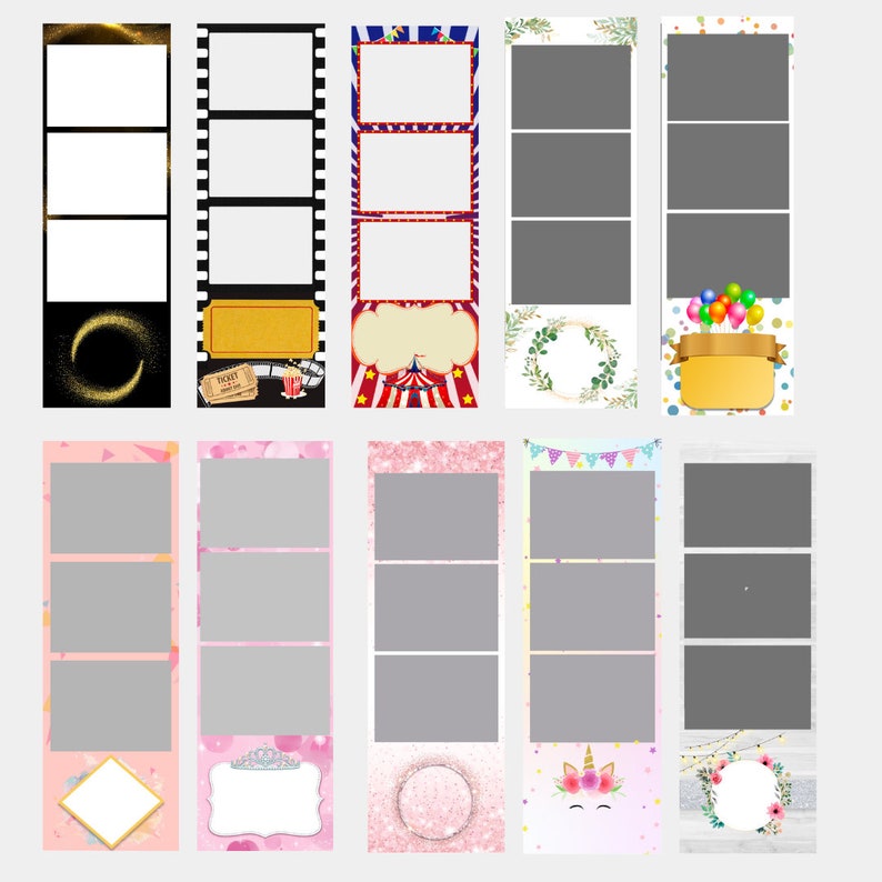 25 Cool Party Template 2x6 Pack Party and Wedding to Photobooth, Mirror ...