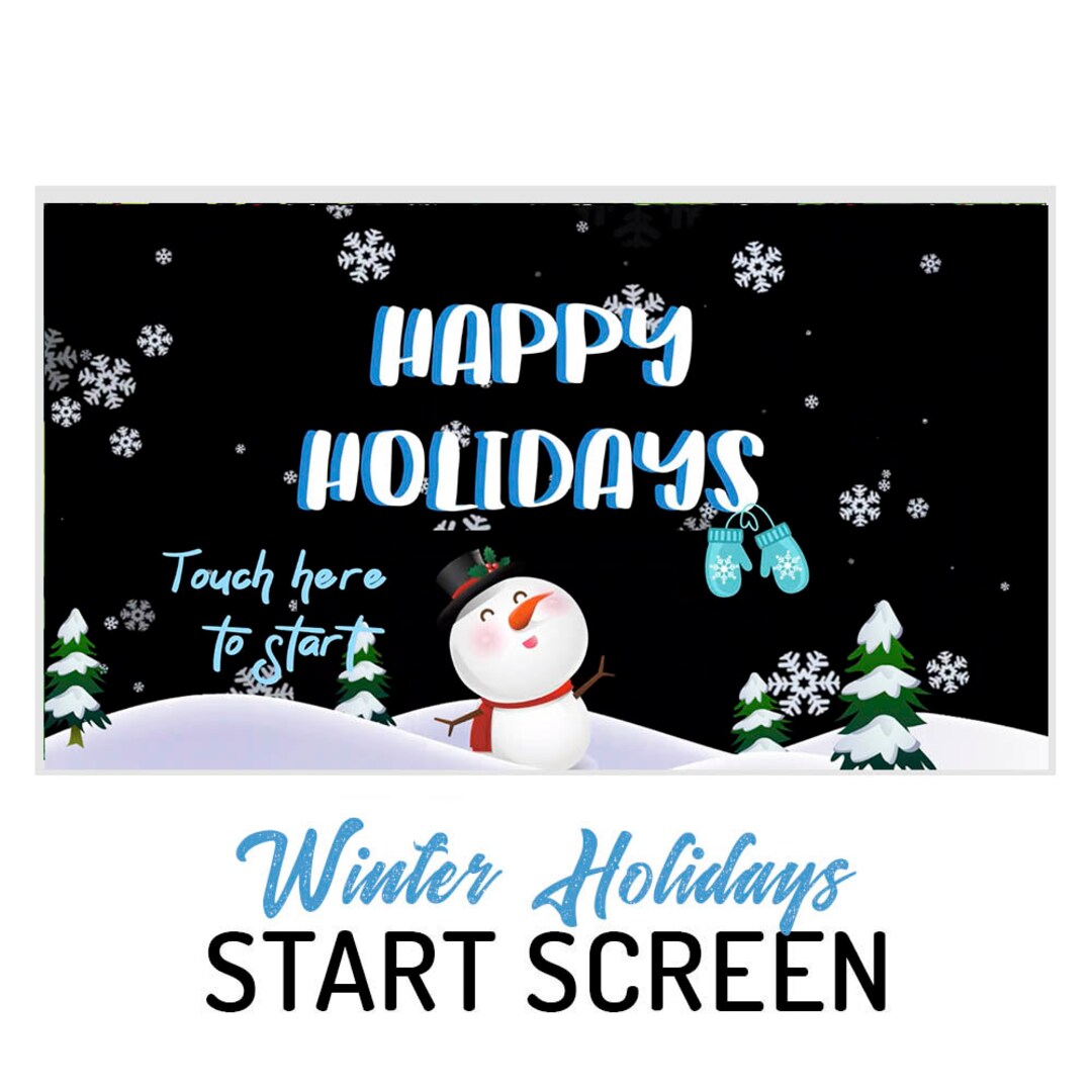 Winter Happy Holidays Start Screen Landscape Photo Booth Animations - Etsy