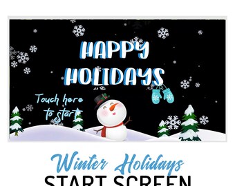 Christmas Start Screen Landscape Photo Booth Animations - Etsy