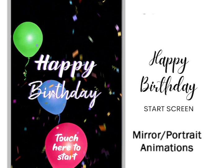 Happy Birthday Start Screen Mirror Photo Booth Animations - Etsy