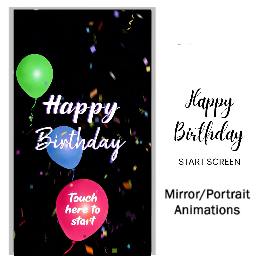 Happy Birthday Start Screen Mirror Photo Booth Animation| Birthday ...