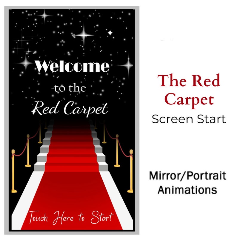 The Red Carpet Start Screen Mirror Photo Booth Animations - Etsy