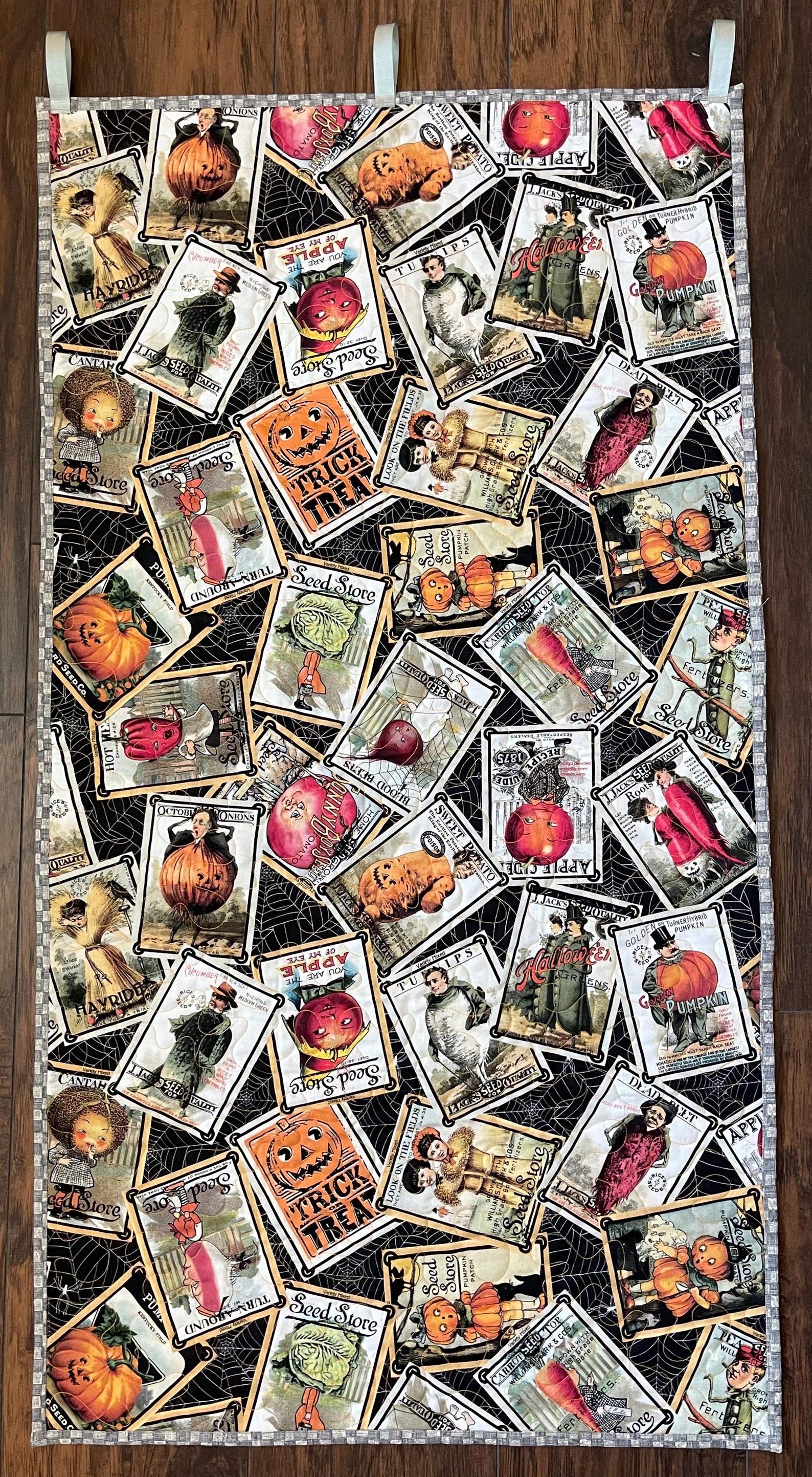 Pumpkin Patch Halloween Quilted Wall Hanging Decoration - Etsy