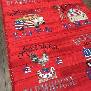 Patriotic Farmhouse Quilted Wall Hanging - Etsy