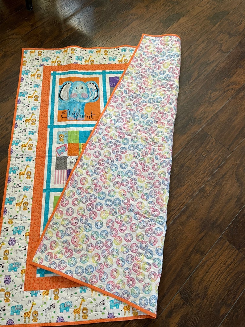 Zoo Animals Kids Quilted Blanket - Etsy
