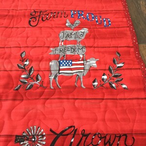 Patriotic Farmhouse Quilted Wall Hanging - Etsy
