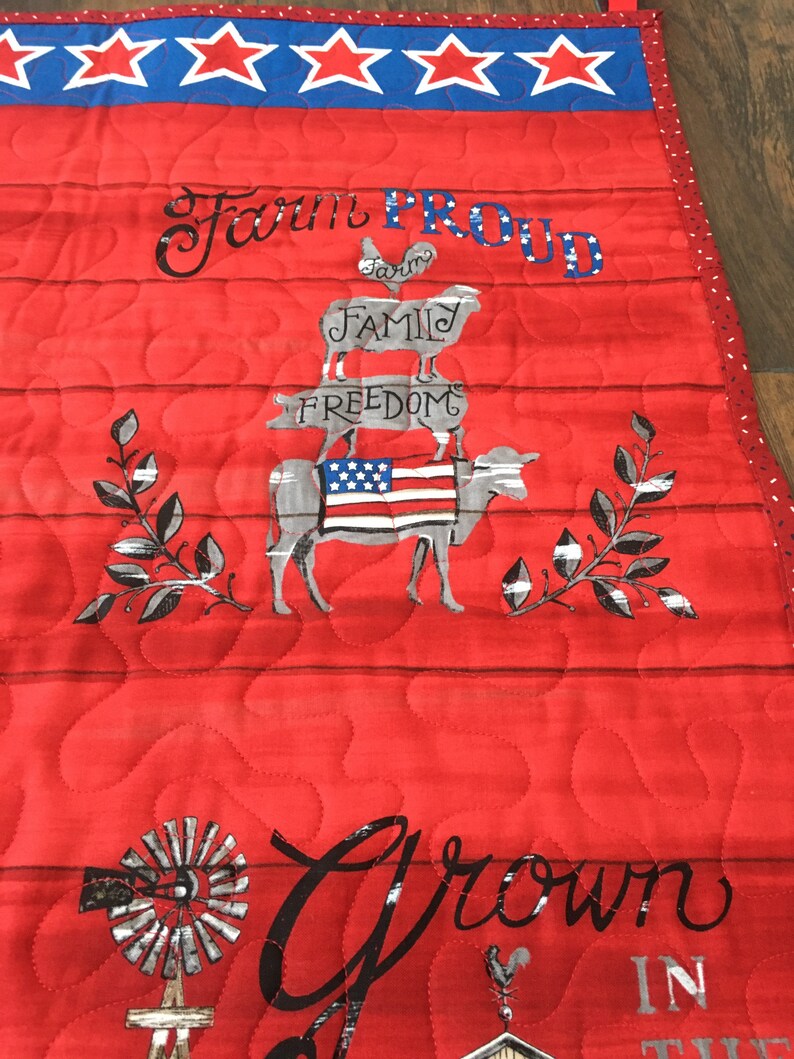 Patriotic Farmhouse Quilted Wall Hanging - Etsy