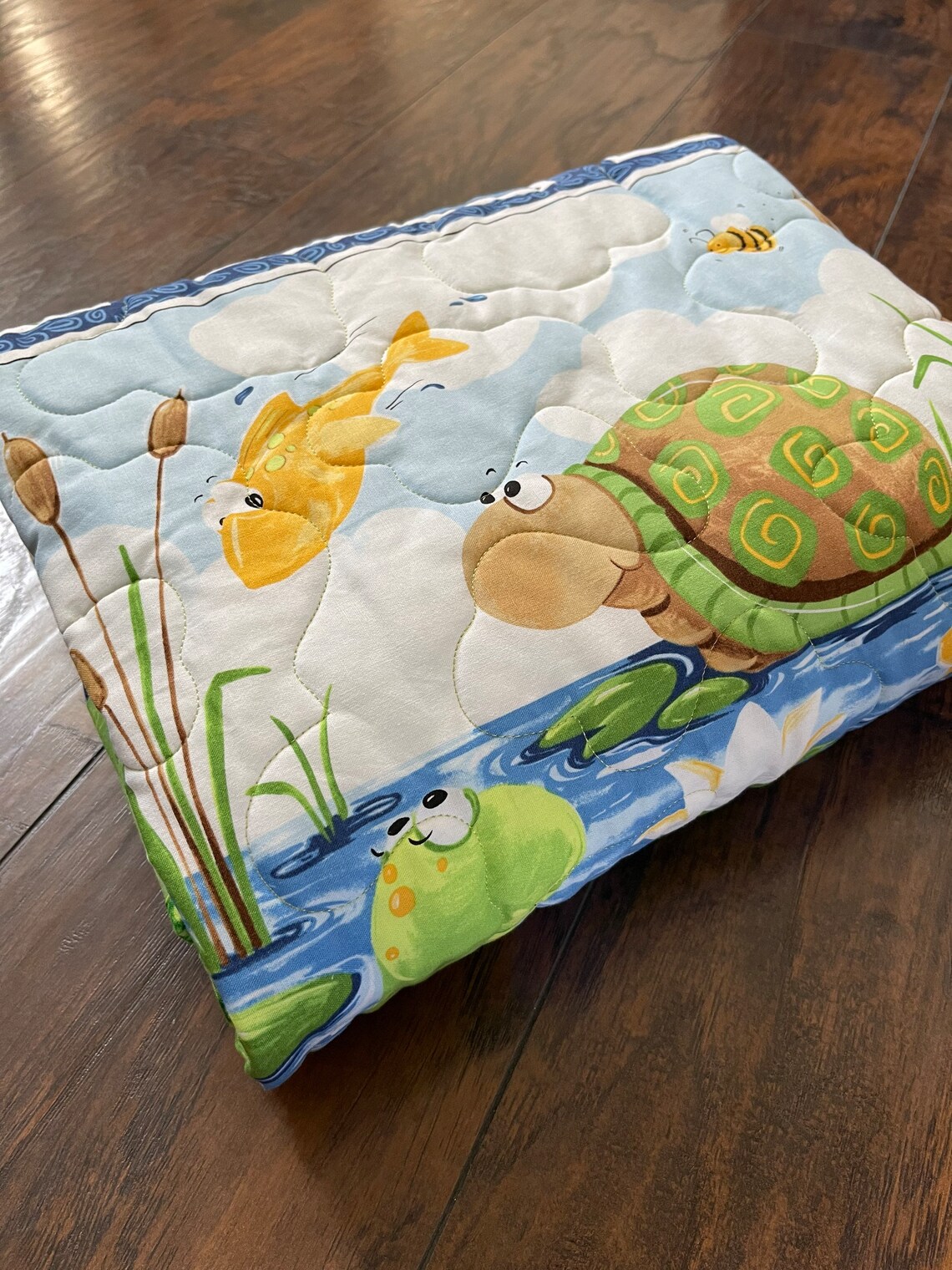 Frogs and Turtles Quilted Blanket - Etsy