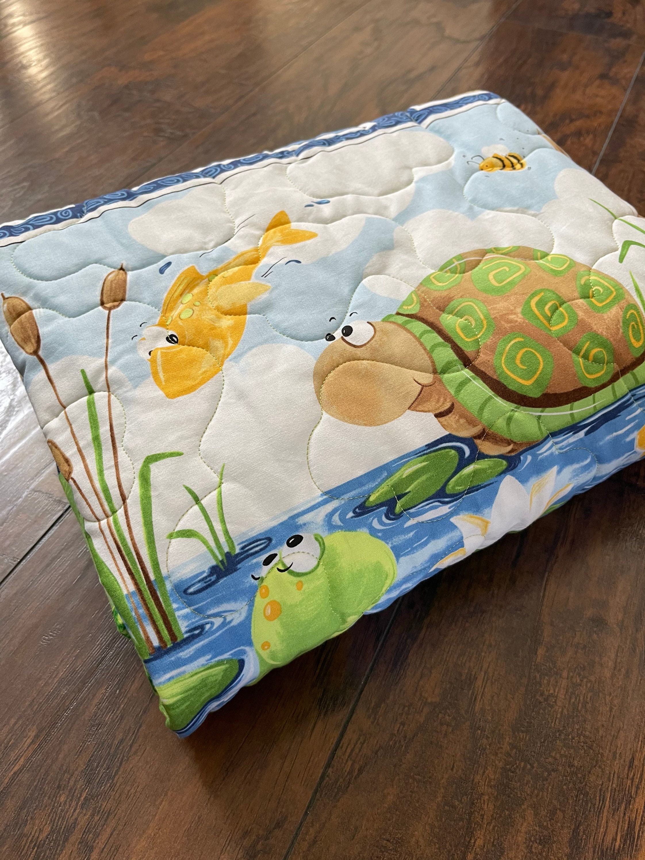 Frogs and Turtles Quilted Blanket - Etsy