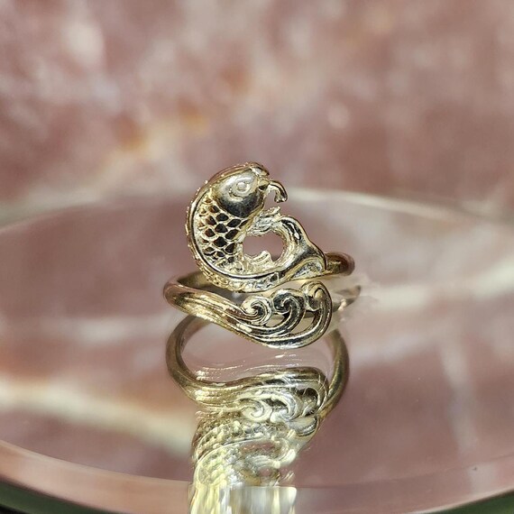 Unique Sterling Silver Koi Fish Ring – Ladies Jewelry… - Gem