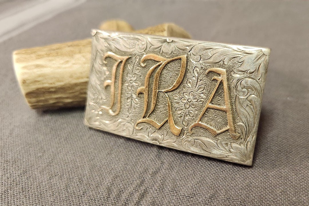 Vintage 'sunset Trails' Sterling Sterling Silver "ira" Belt Buckle, 37 ...