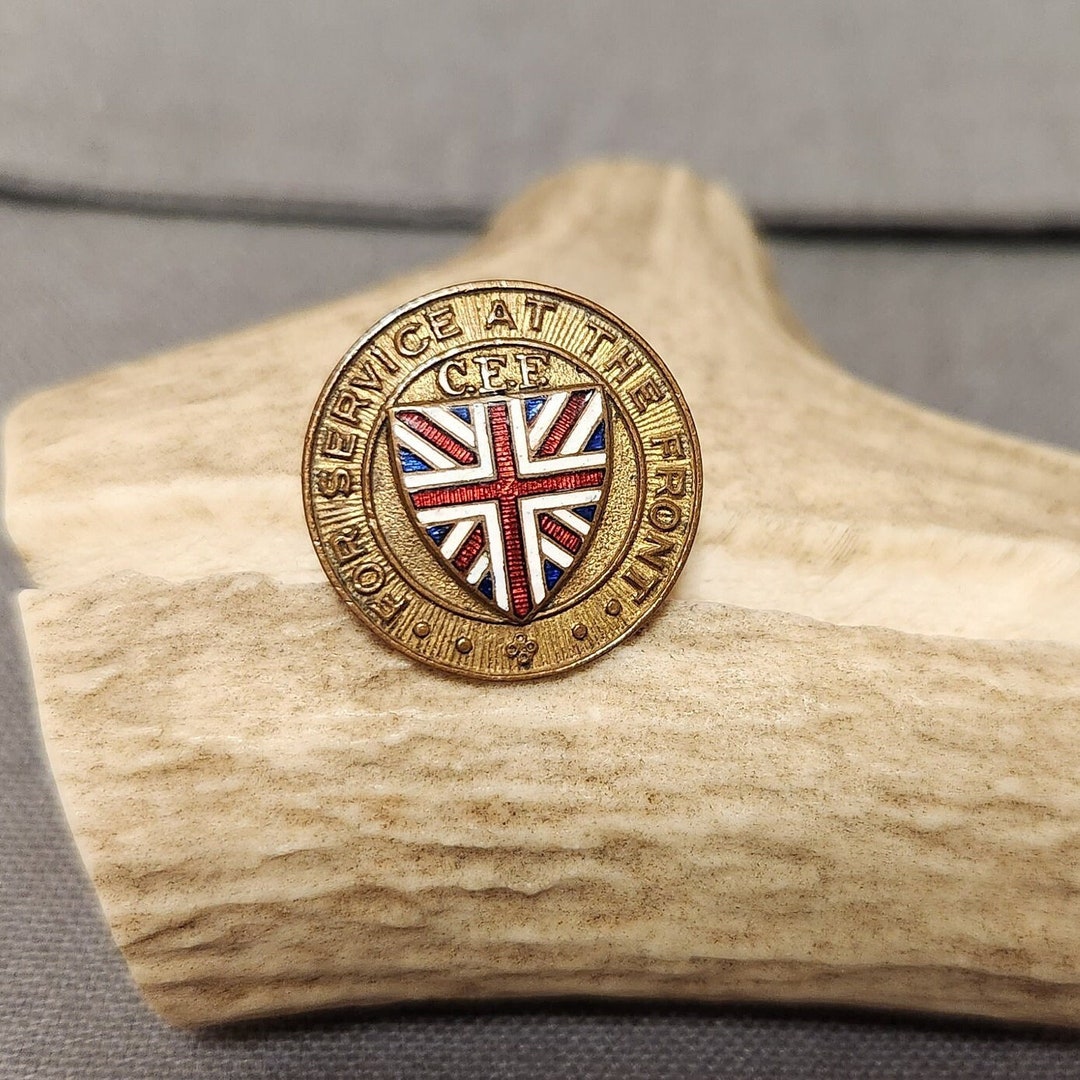 Canadian WWI for Service at the Front (376285) Vintage Screw Back Lapel ...