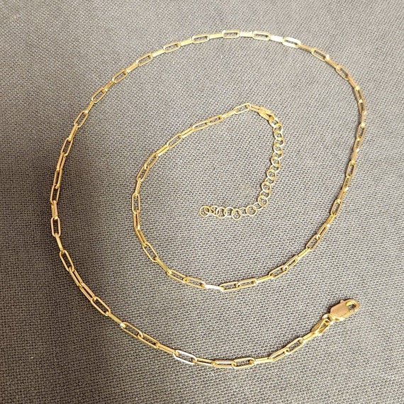 Elegant Gold-Toned Sterling Silver Link Chain | 18"-2… - Gem