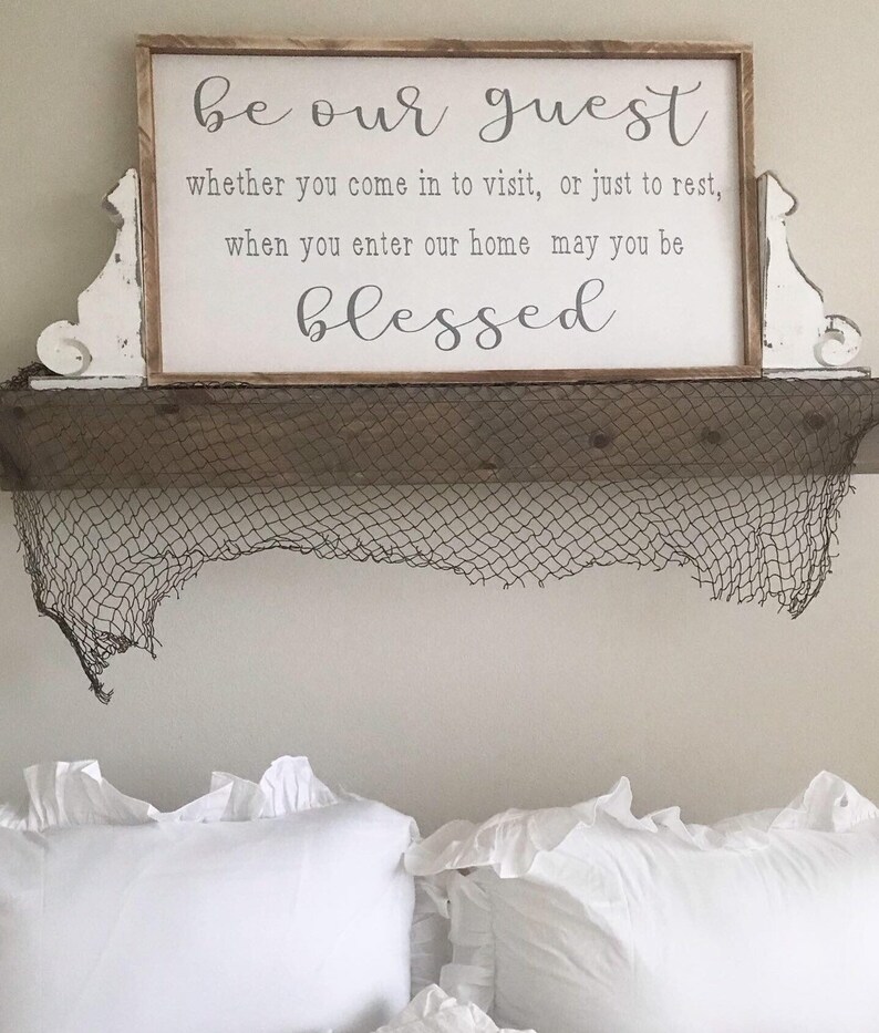 Be Our Guest Sign Guest Room Sign Gift - Etsy
