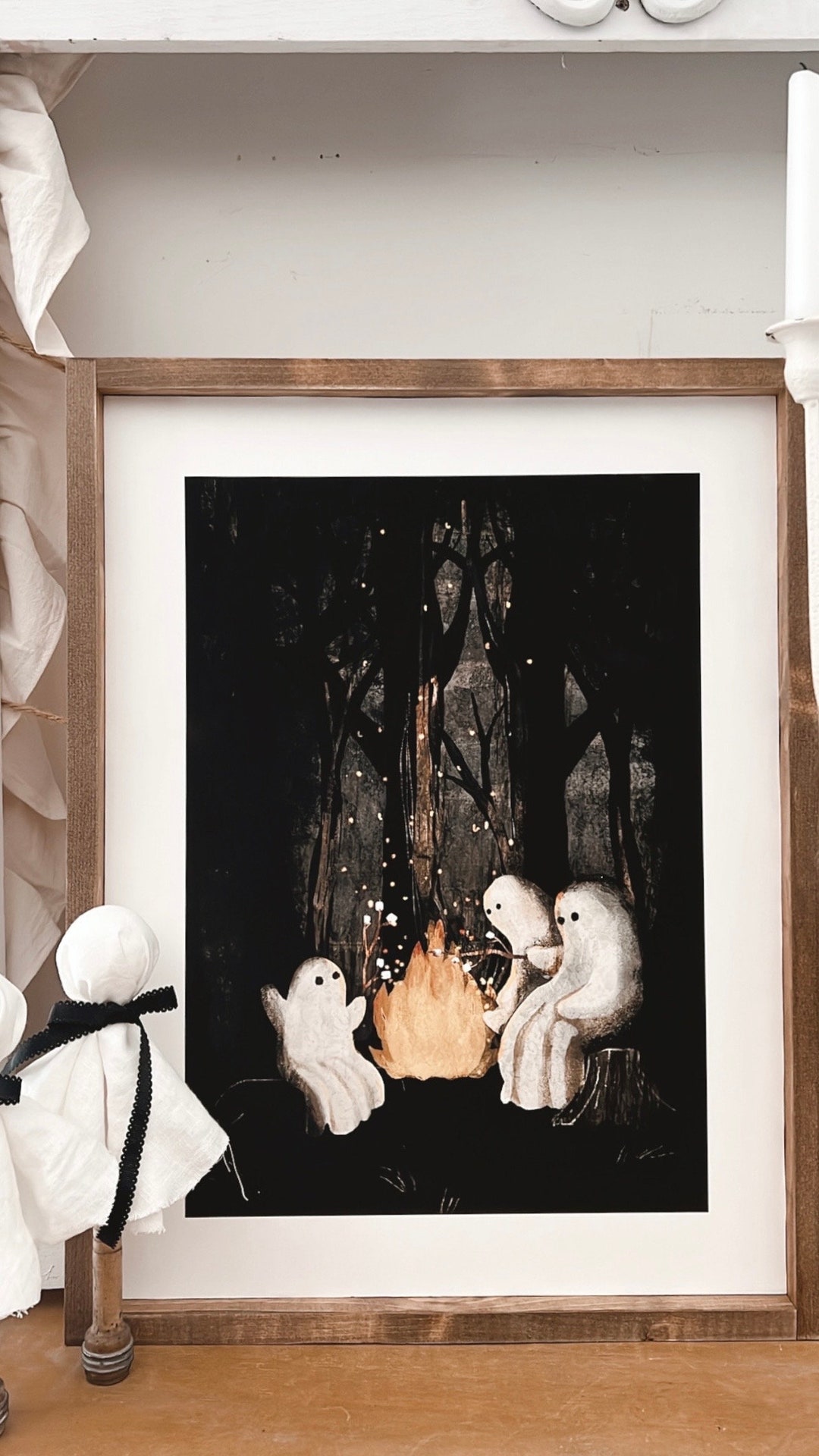 Ghosts Roasting Marshmallows Sign, Halloween Decor, Cute Halloween ...