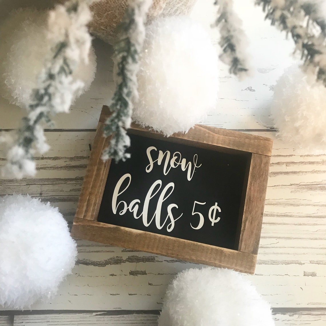 Snow Balls 5 Cents Sign Winter Sign Christmas Sign Gift - Etsy