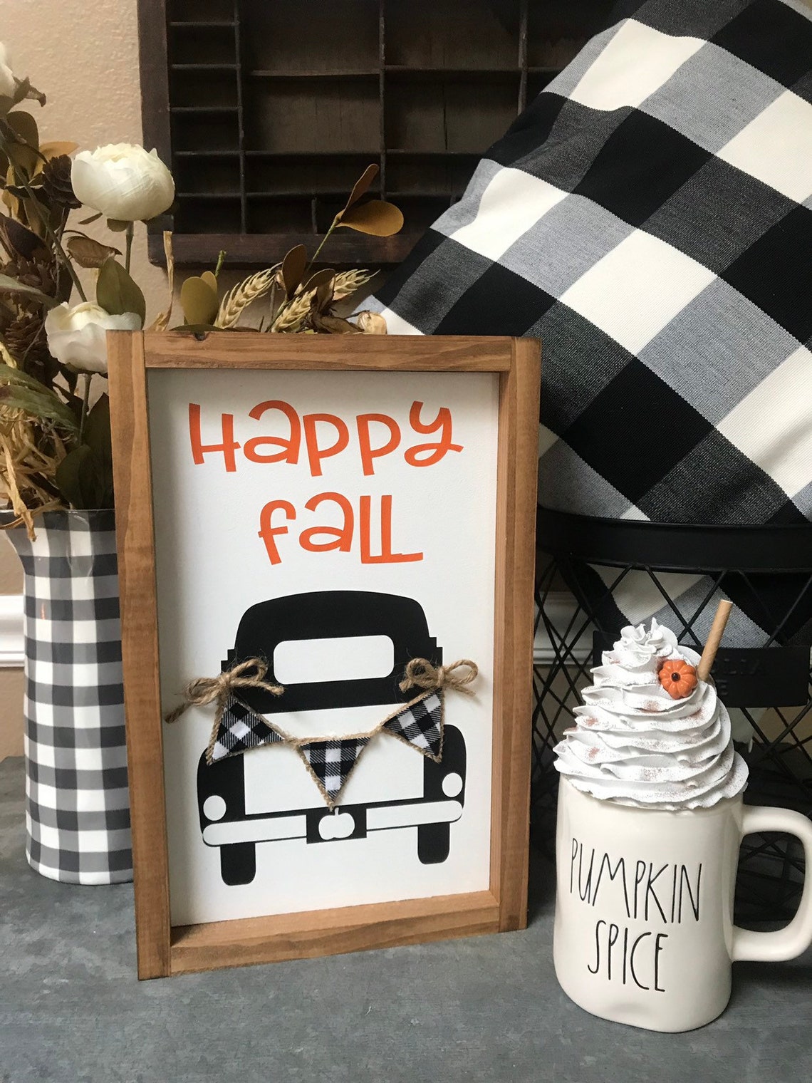 Happy Fall Truck Sign Gift Fall Sign Halloween Sign Truck | Etsy