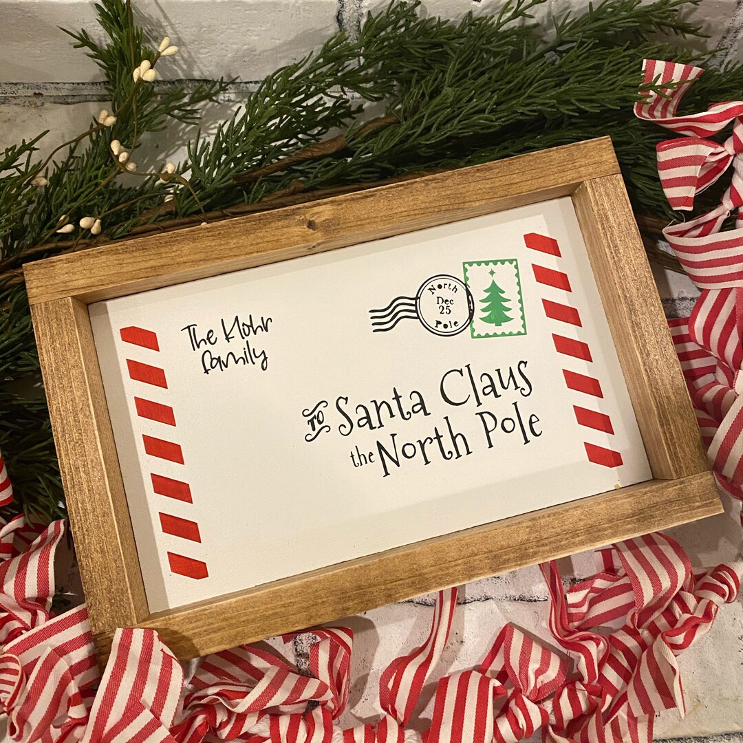 Personalized Santa Claus Postcard Sign, Christmas Sign, Santa Claus, to ...