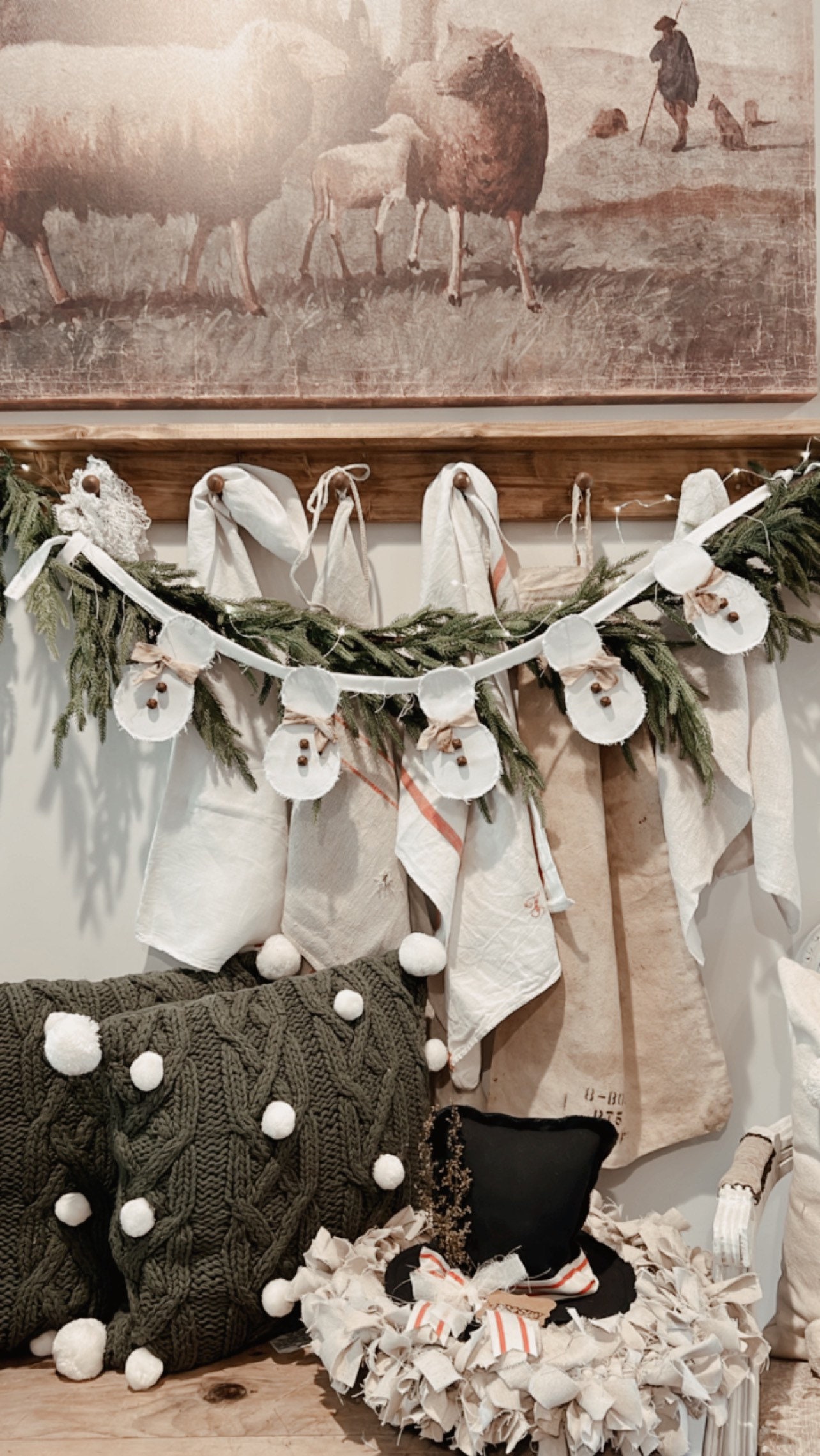 Snowman Banner Christmas Banner Winter Banner Primitive - Etsy