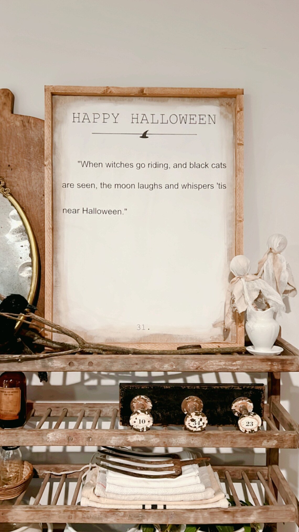 Ghosts on Spindles, Set of Two Ghosts, Halloween Decor, Vintage ...