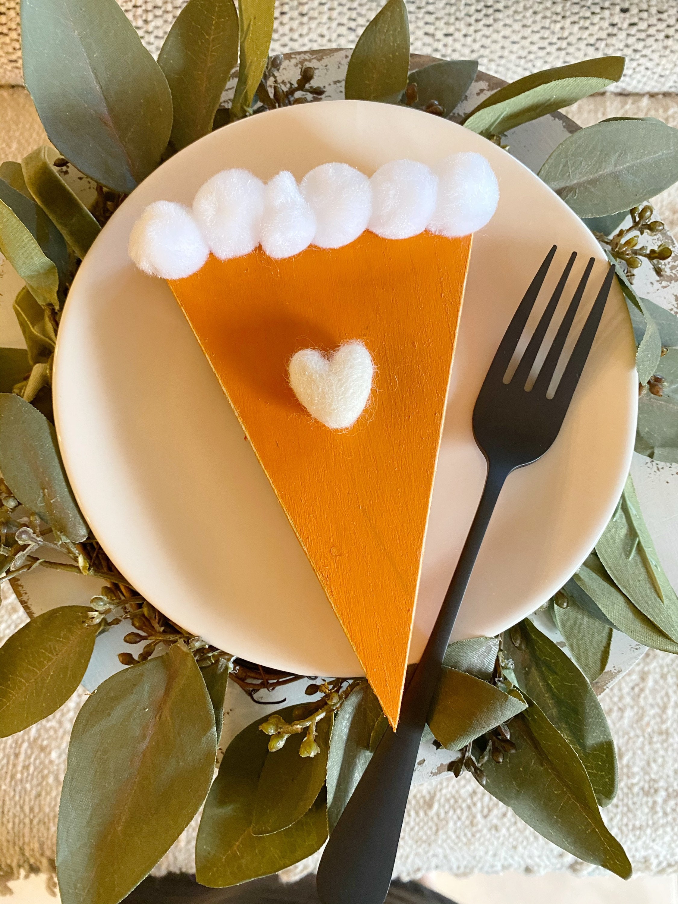 Wooden Pumpkin Pie Slice Fall Decor Halloween Decor | Etsy