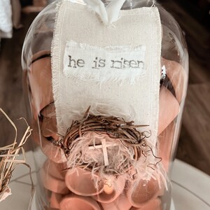 He is Risen Fabric Tag, Easter Decor, Gift, PREORDER - Etsy