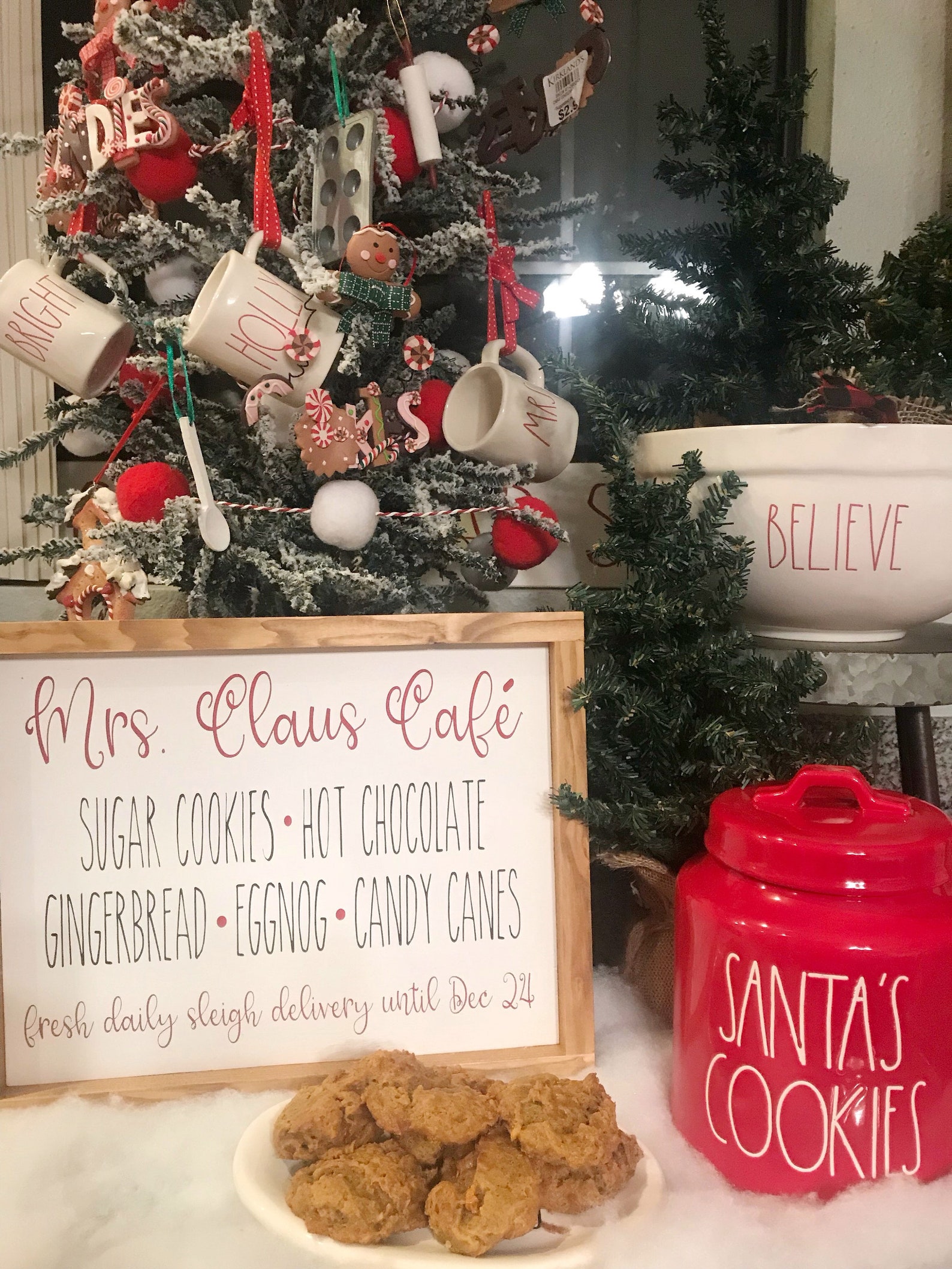 Mrs Claus Cafe Sign Christmas Sign Kitchen Sign Gift | Etsy